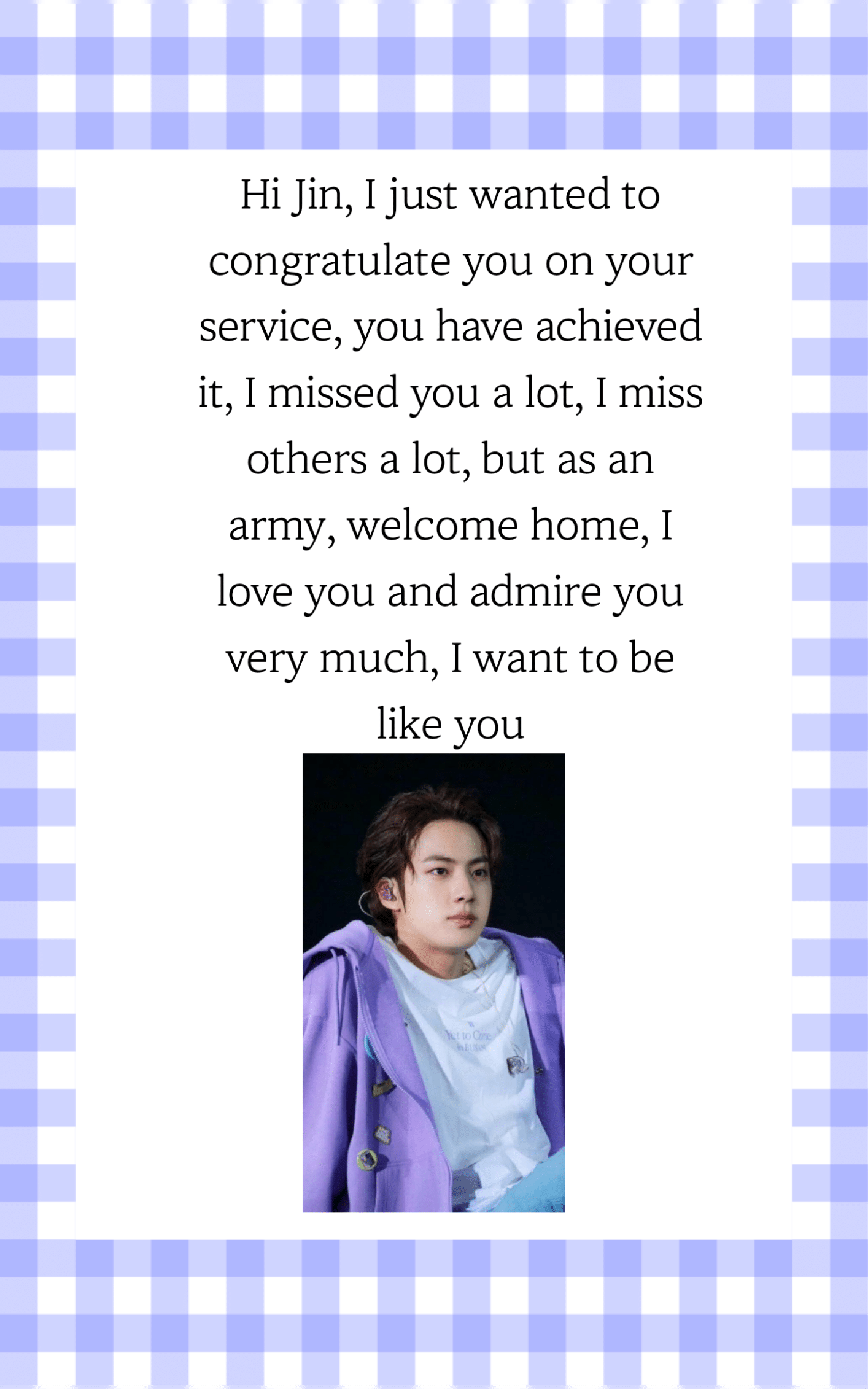 BTS Weverse Fan Letter