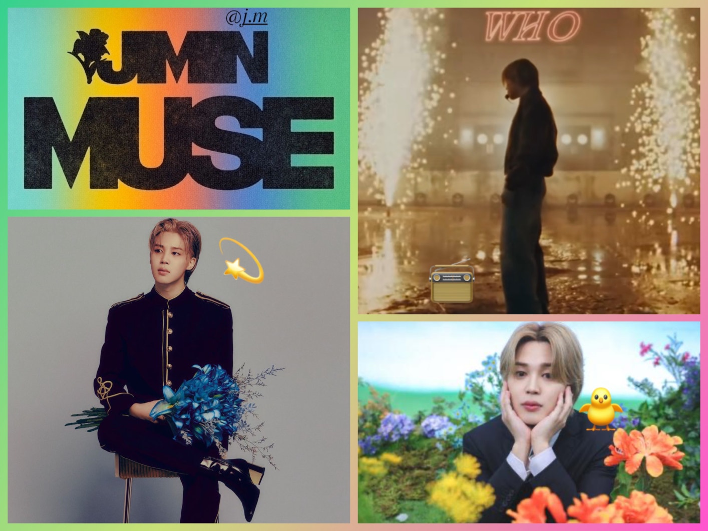 BTS Community Posts - おはようございます🤗 JIMINちゃん🐥おはよう🍀 70年代風な街並みに🌃ライダースジャケット🏍️ ...