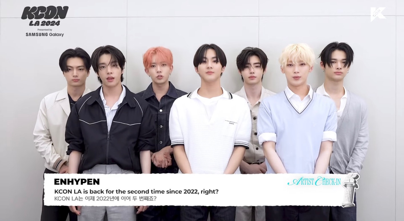 ENHYPEN Community Post - KCON LA 2024🎤 ついに 明日 出演💫 週末の楽しみになりそう💓 今日 出国 ️するのかな…？