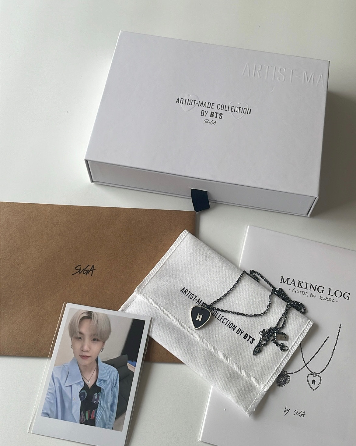 Bts Community Post 윤기야 아티스트메이드 4번째 팔매했을 때 산거 오늘 드디어 왔어이쁜거 만들어 줘서