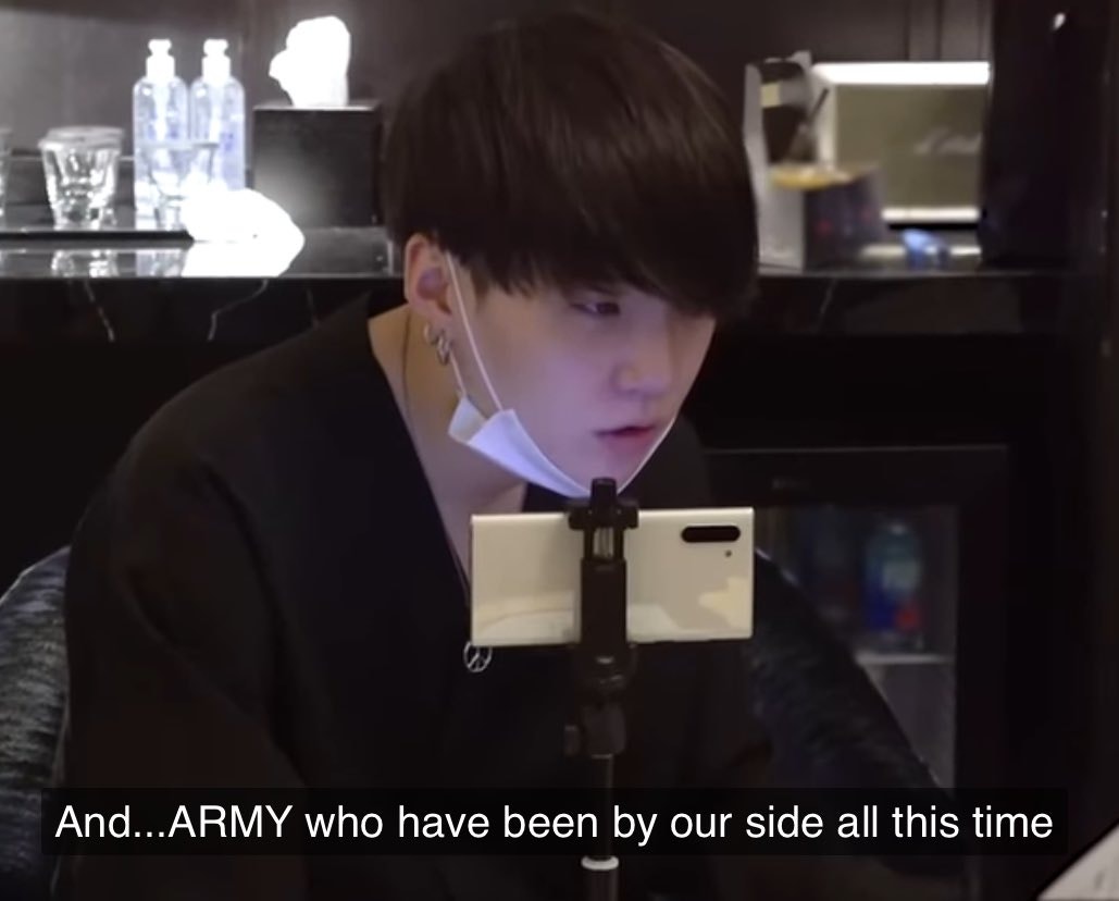 BTS Community Posts - we will continue staying by your side too, yoongi. 💜 you know that..right ...