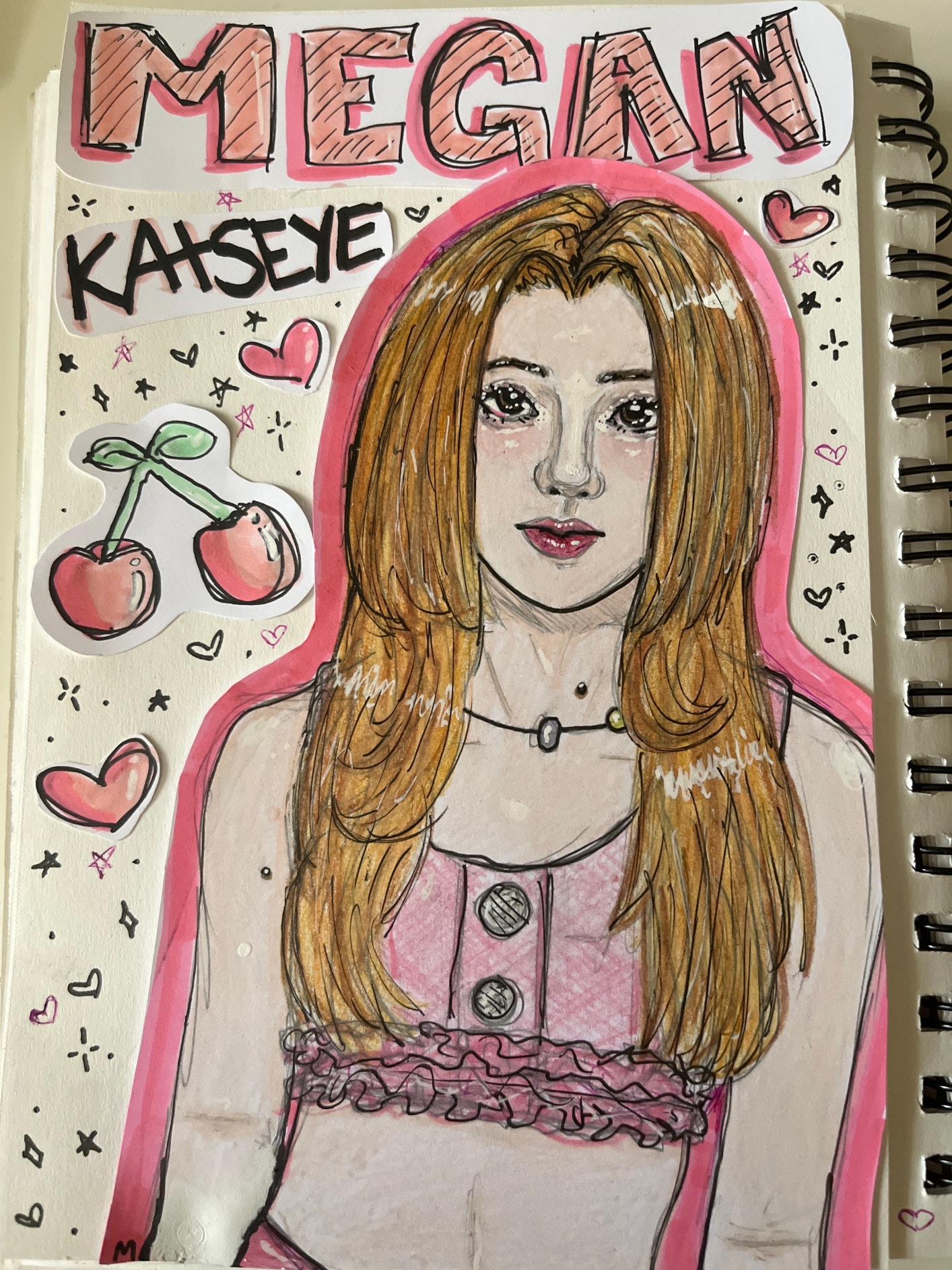 KATSEYE Community Posts - #megan #to_megan Quick sketchbook page i made ...