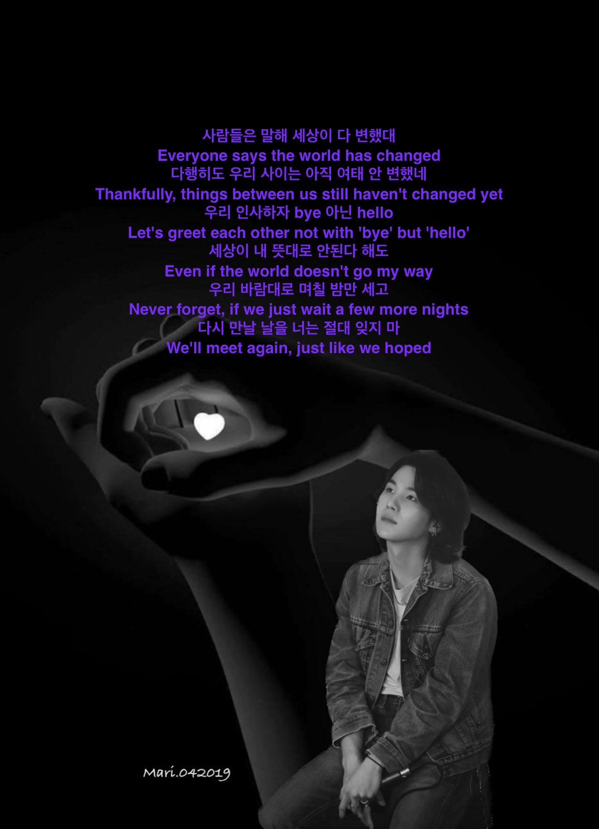 BTS Community Post - Yoongi💜You are ARMYs light and I wish you peace even if you feel like you ...