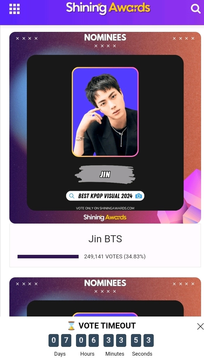 BTS Community Posts - ARMY Vote To Jin🎀💜