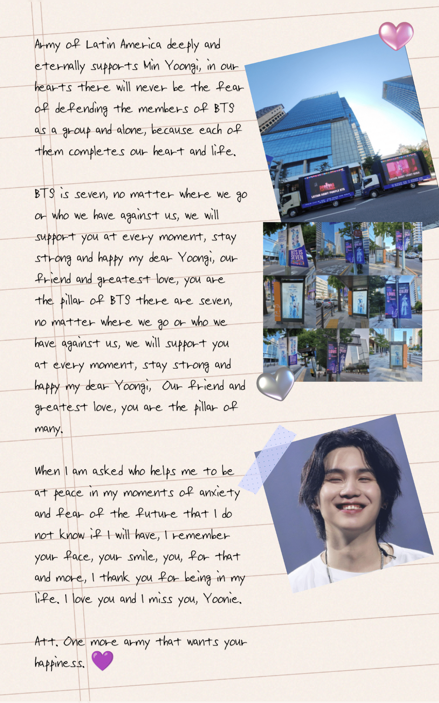 BTS Weverse Fan Letter