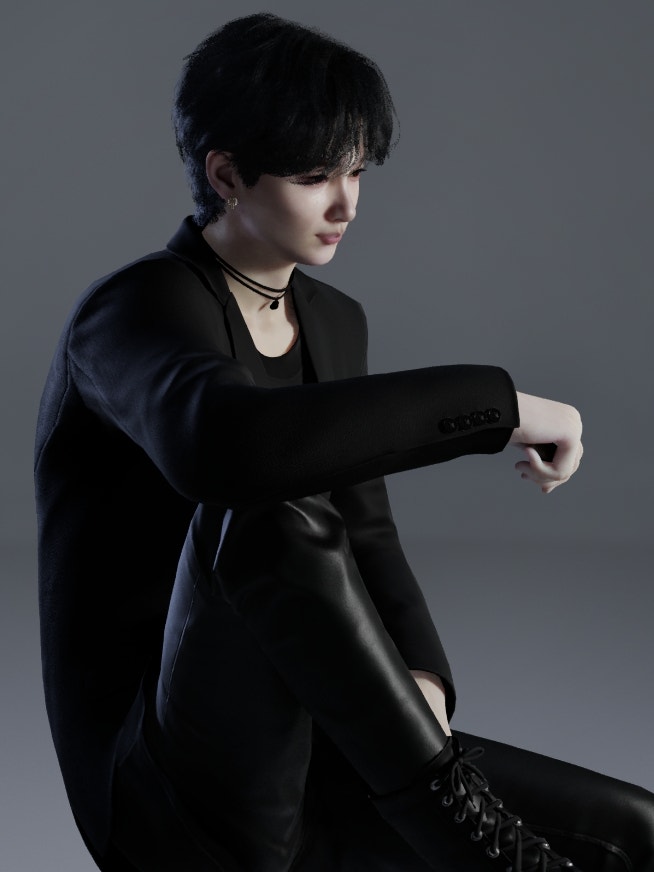 BTS Community Posts - I was thinking of SUGA when I made this in InZoi.