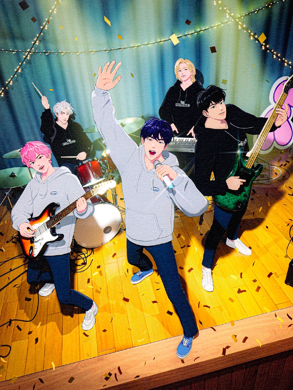 PLAVE Community Post - 希望我明天可以搶到電影院的票🥹 我要舉啞鈴💙💜🩷 ️🖤