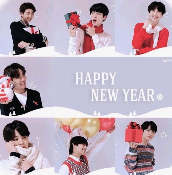 BTS Community Post - 2024년 아미들 그리고 방탄소년단 새해 복 많이 받으세요!!🎉 모두들 새해 복 많이 ...