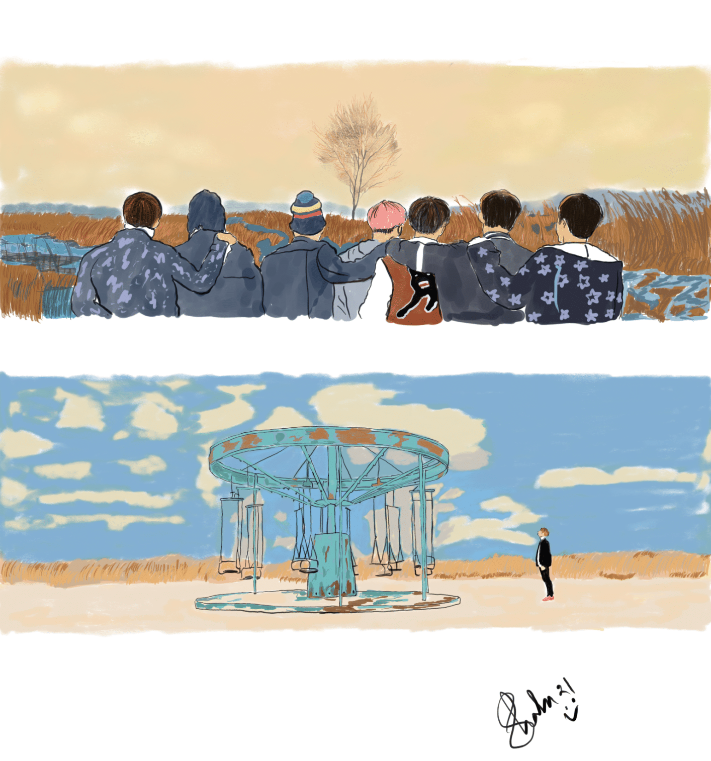 BTS Community Post - HAPPY NEW YEAR ARMYYY💜💜 Hope you will have a great year. Borahae💜 Love you ...