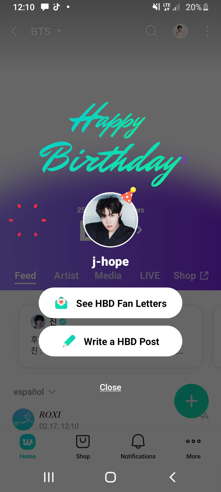 BTS Community Post - Feliz cumpleaños mi bello jhope que la pases muy bien te deseo lo mejor y ...