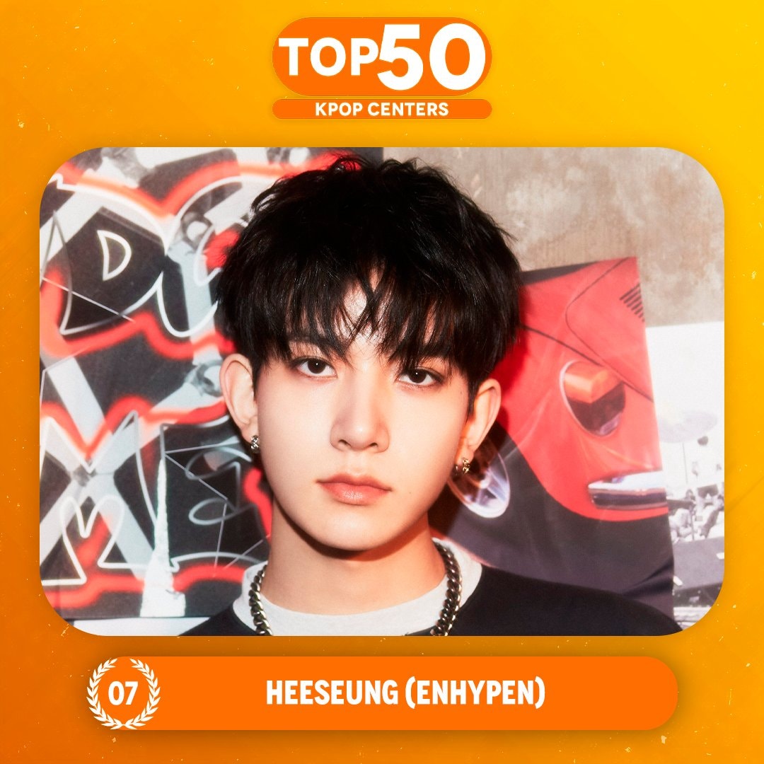 ENHYPEN Community Post - TOP 50 – K-POP CENTERS ヒスン 7位 ランクイン おめでとう🎉🎉🎉
