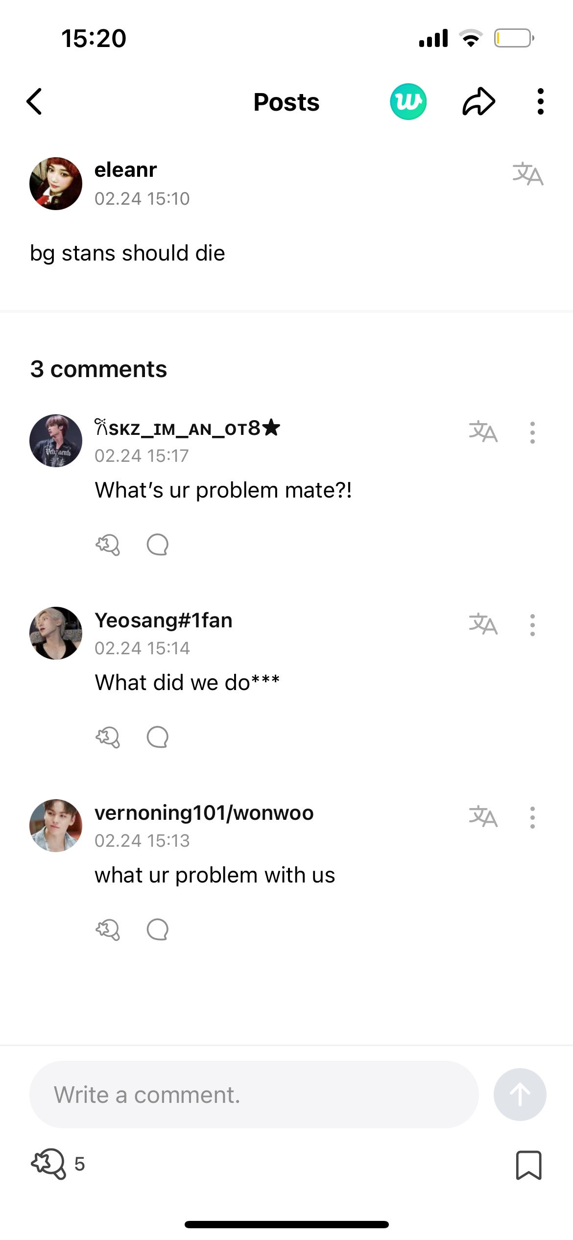 Weverse zone Community Post