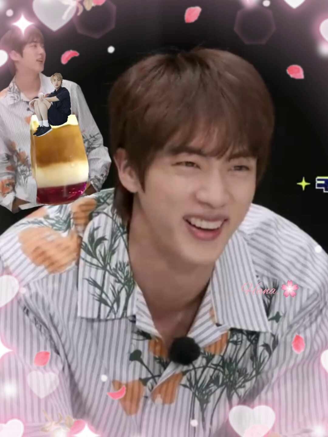 BTS Community Post - #Dear_Jin_from_ARMY 💕Happy 💗JIN🐹 time🕛️💕 JIN🐹君💗 “ Rosy🌺 latte🌹☕ ” を 作られた 時 ...