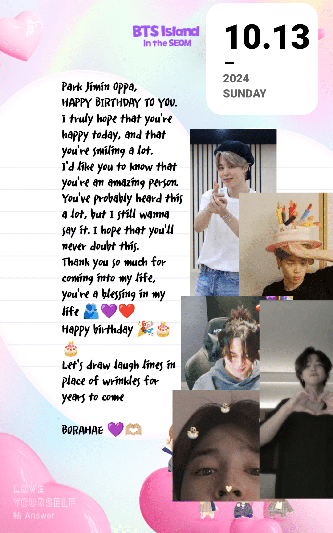BTS Weverse Fan Letter