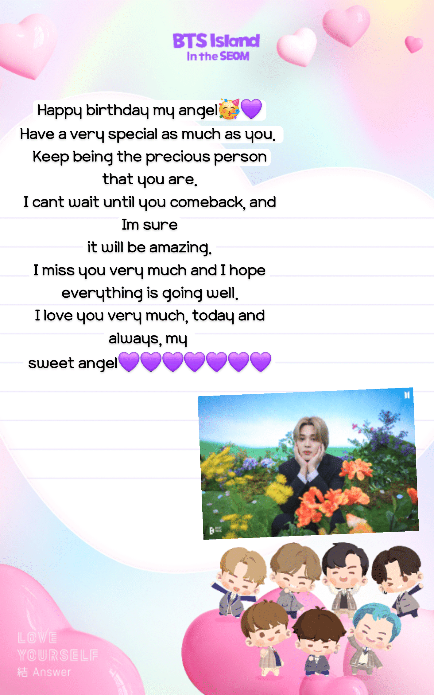 BTS Weverse Fan Letter