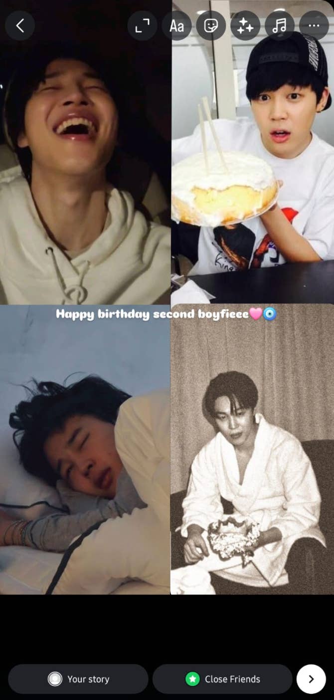 BTS Community Posts - happy bday JI🤏hahahaha😈sorry😆 eat healthy and yumm food and enjoy ur day ...