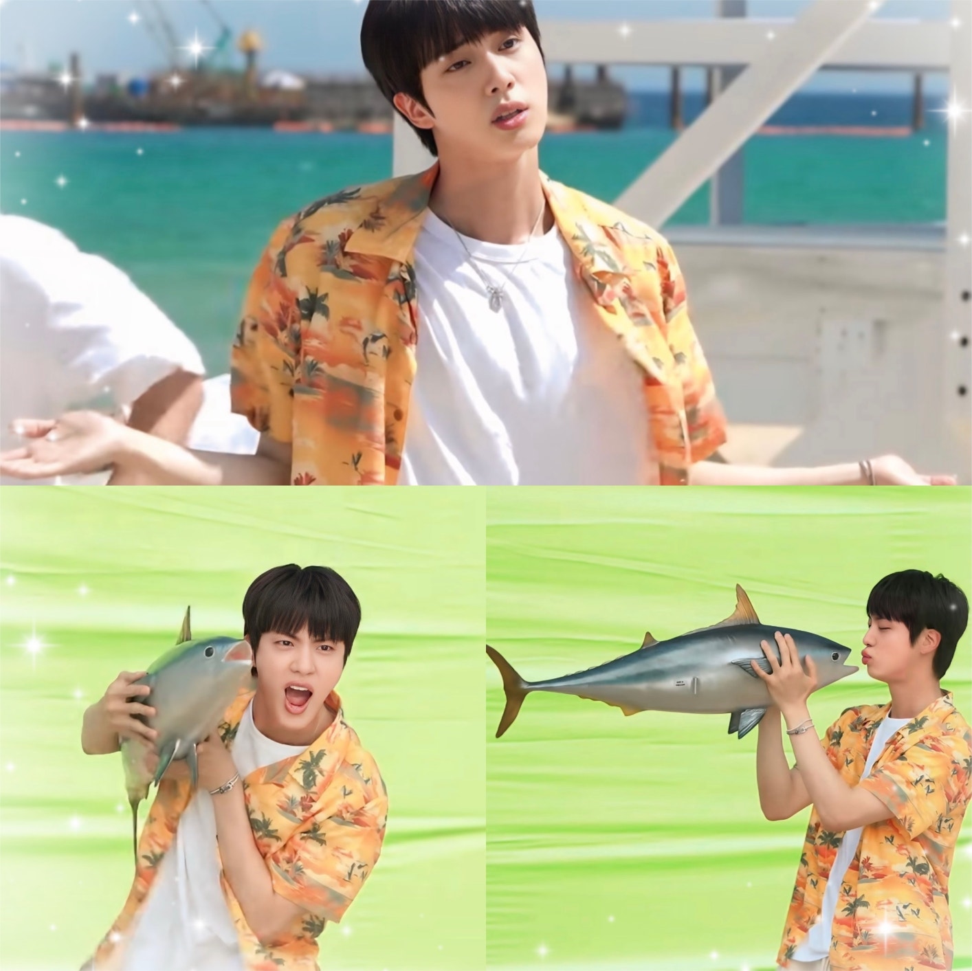 BTS Community Posts - ジンニム🌕アンニョン💙 おはようございます☀ お元気ですか？ はい！ 슈퍼 참치🎣 観て 聴いて ...