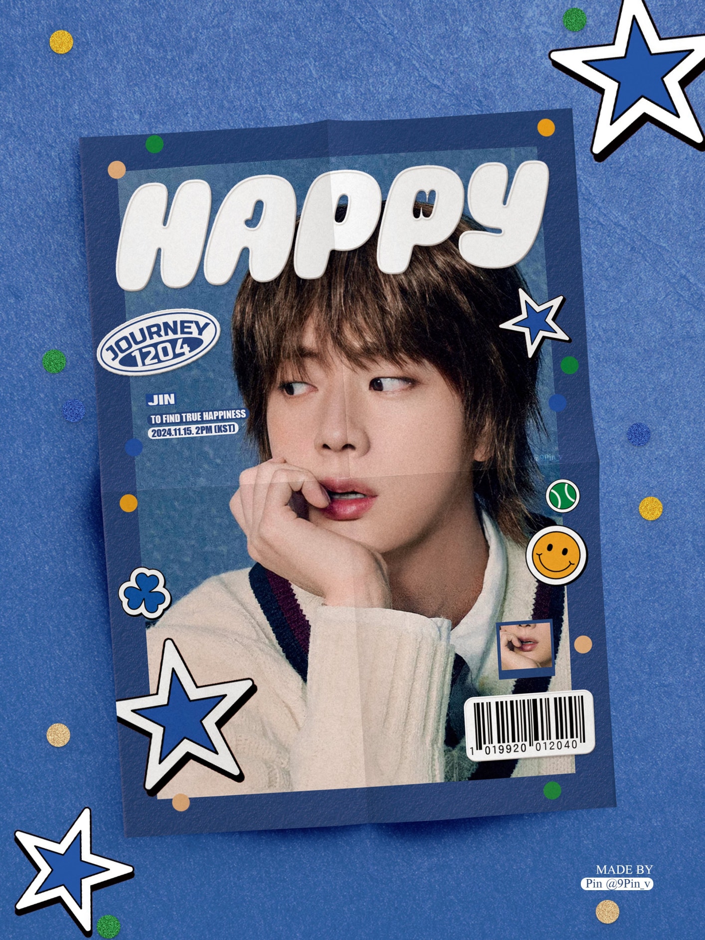 BTS Community Post - Jin’s 1st Album “Happy” out Friday, November 15 ...