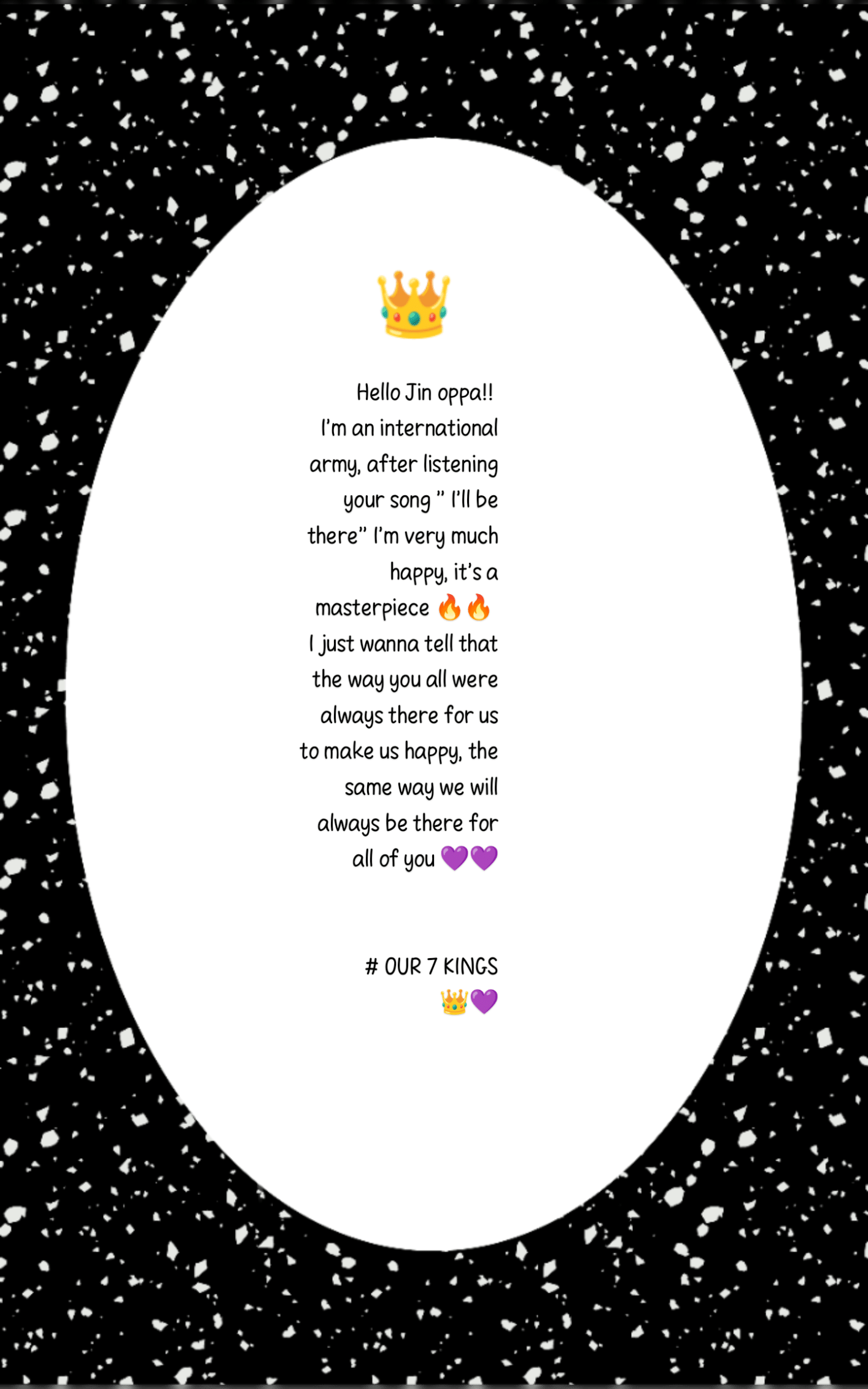 BTS Weverse Fan Letter