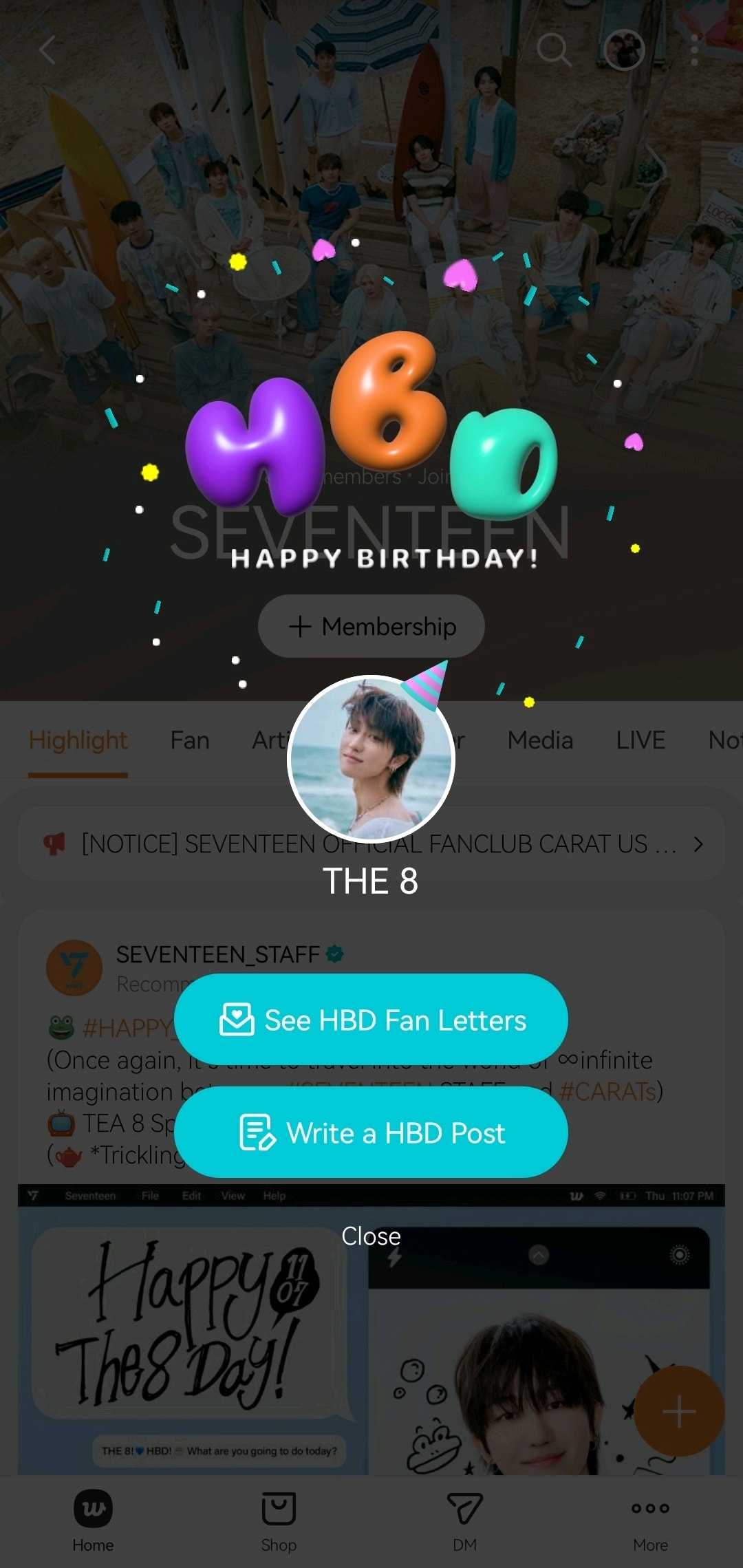 SEVENTEEN Community Post - 🎂🥳HAPPY BIRTHDAY THE8🥳🎂 May your day be as wonderful as you are 💕I ...