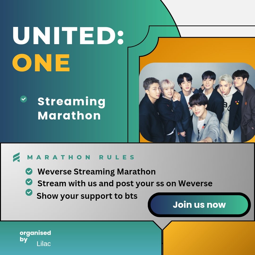 BTS Community Post - ️UNITED : ONE ️ Our very first streaming marathon. Join us and stream for ...