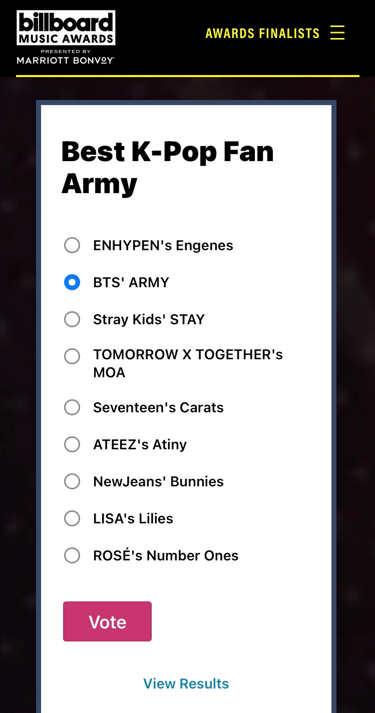 BTS Community Post - Army, keep voting for BTS at the Billboard Music Awards! https://www ...