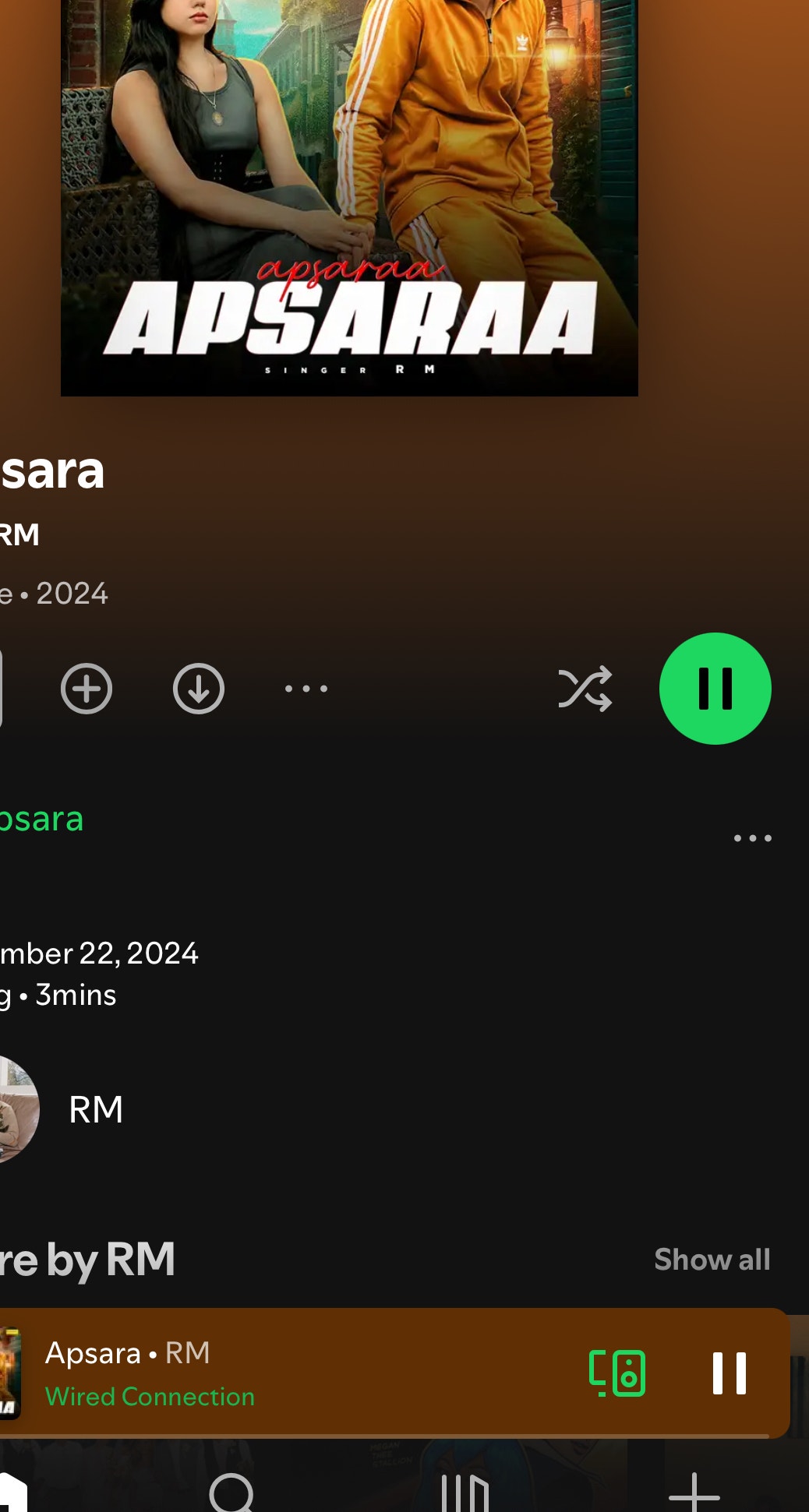 BTS Community Post - RM What is this I'm seeing?? A Hindi song has been mistakenly added to RM's ...