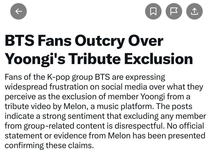 BTS Community Post - Purposefully excluding a BTS member from an MMA VCR intended to honour ...