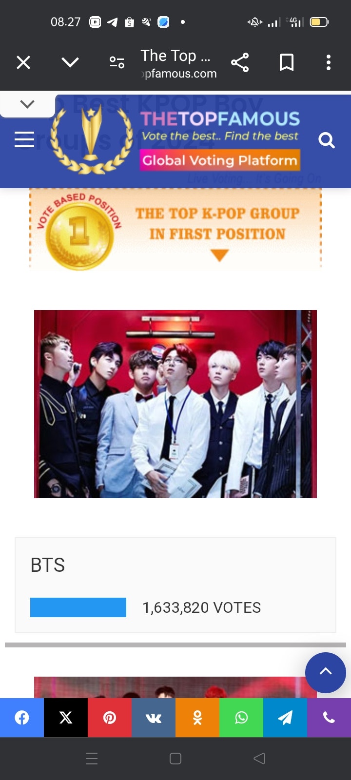 BTS Community Post - army ku yang cantik dan ganteng bantu vote Bangtan kita ya, vote nya di ...