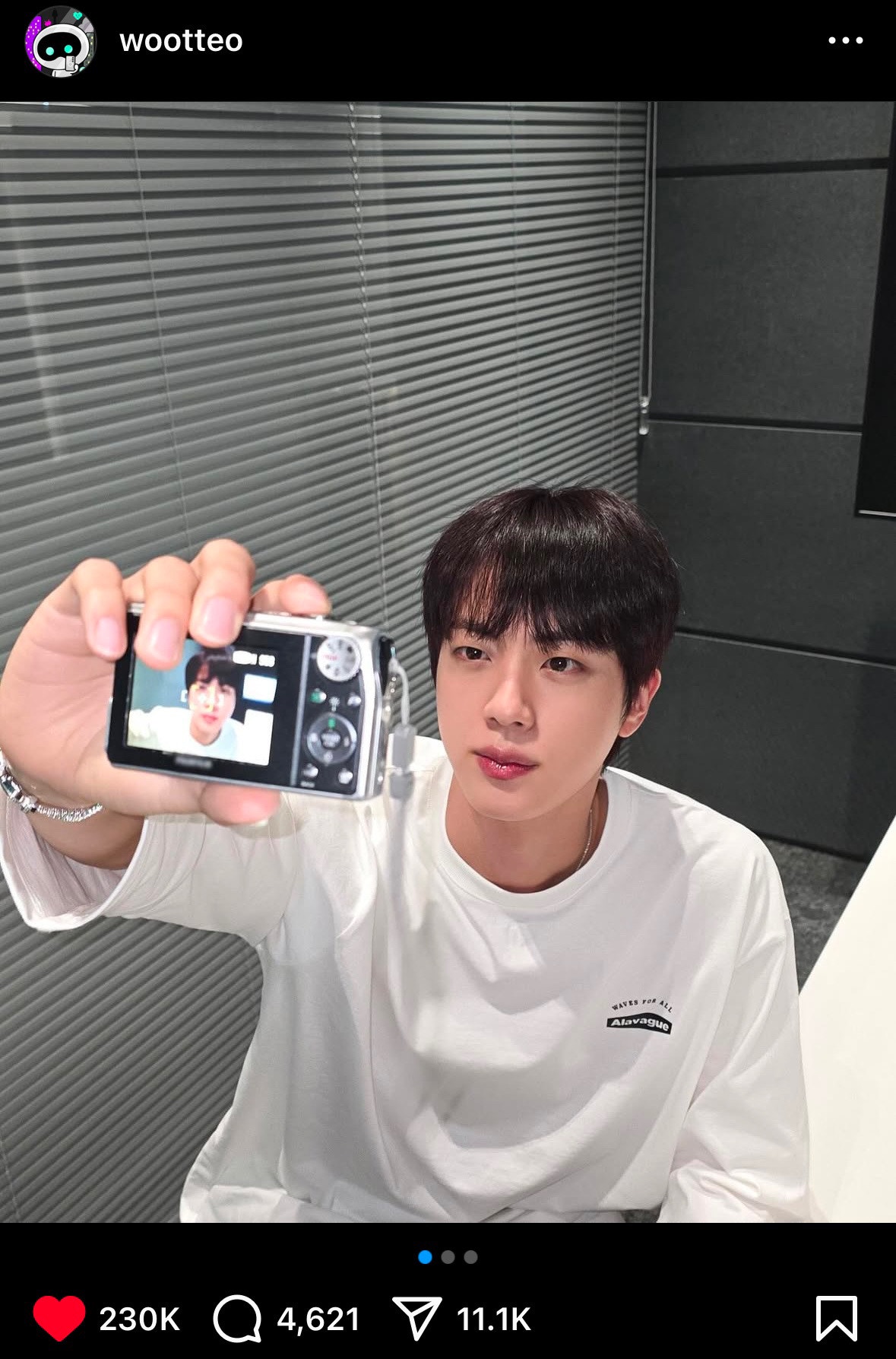 BTS Community Post - It's nice to wake up and the first thing I see is Jin oppa and his ...