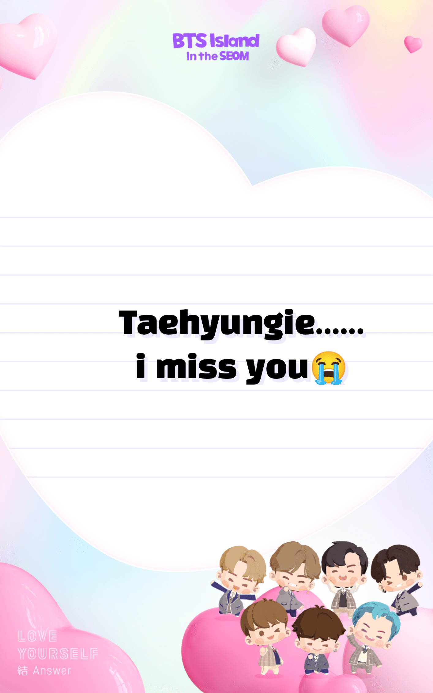 BTS Weverse Fan Letter