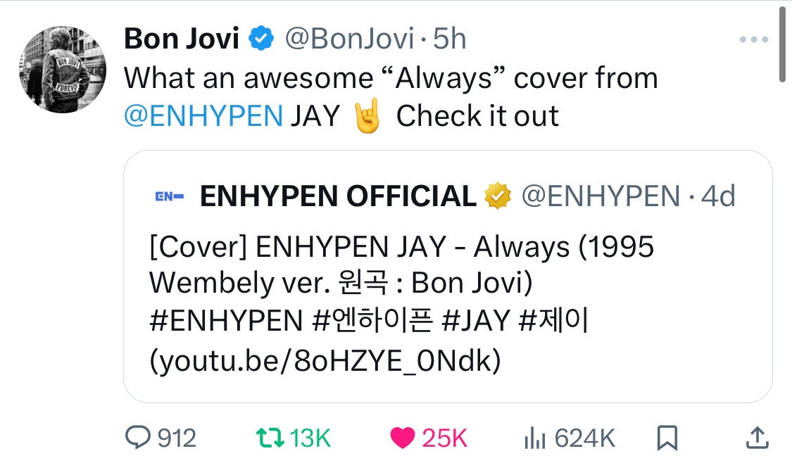ENHYPEN Community Post - JAY LOOK ‼️‼️‼️ BON JOVI ADVANCE BIRTHDAY ...
