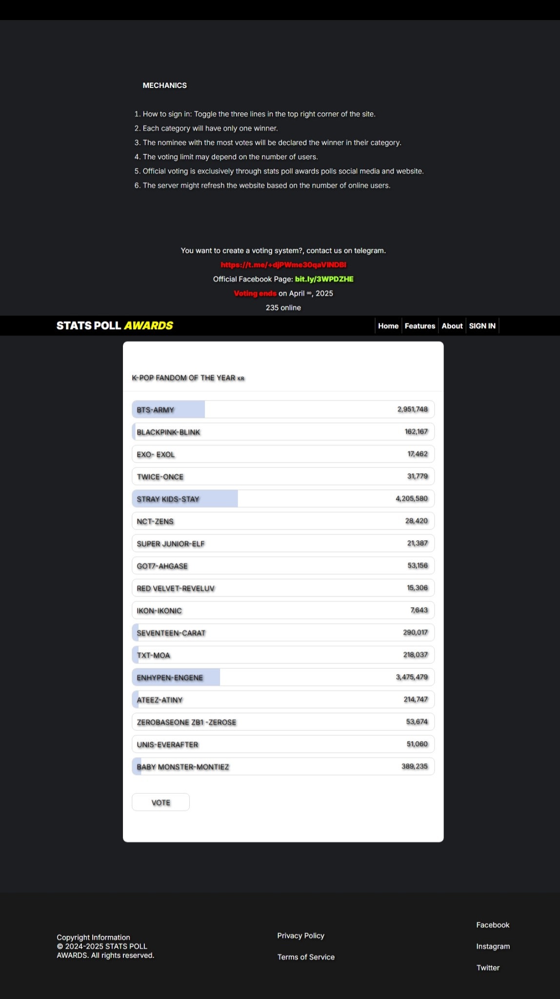 BTS Community Post - Army Vote>>>
