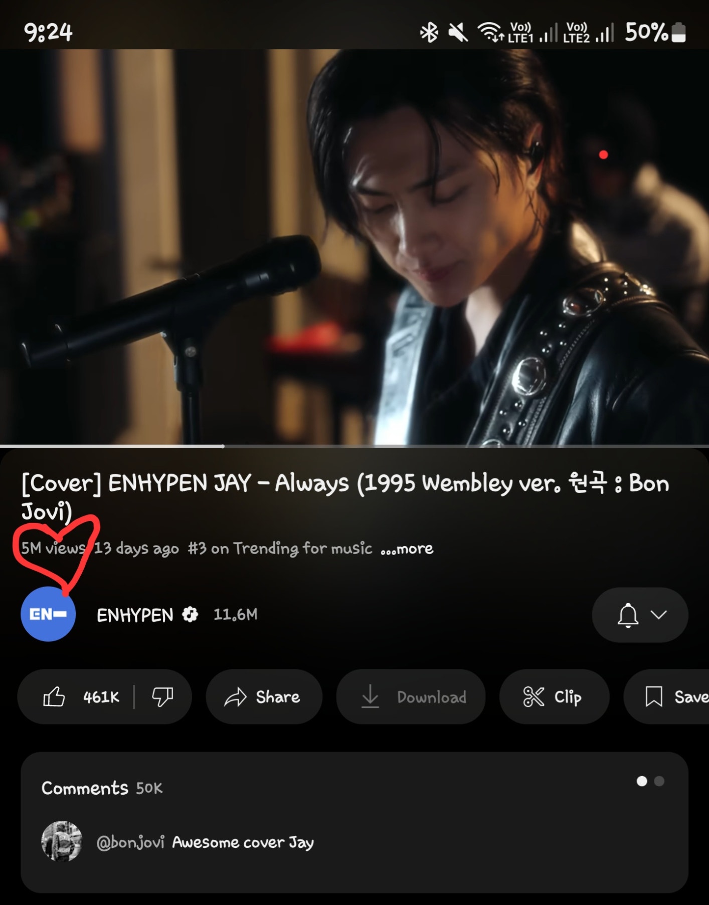 ENHYPEN Community Post - Jay, congratulations! Your song cover has now reached 5 million views 👏 ...