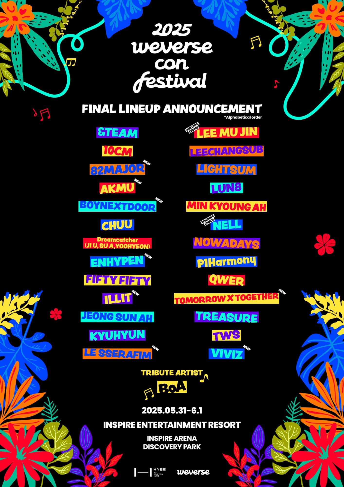 Weverse zone Community Post - 2025 Weverse Con Festival : 3차 라인업 개별 포스터 ...