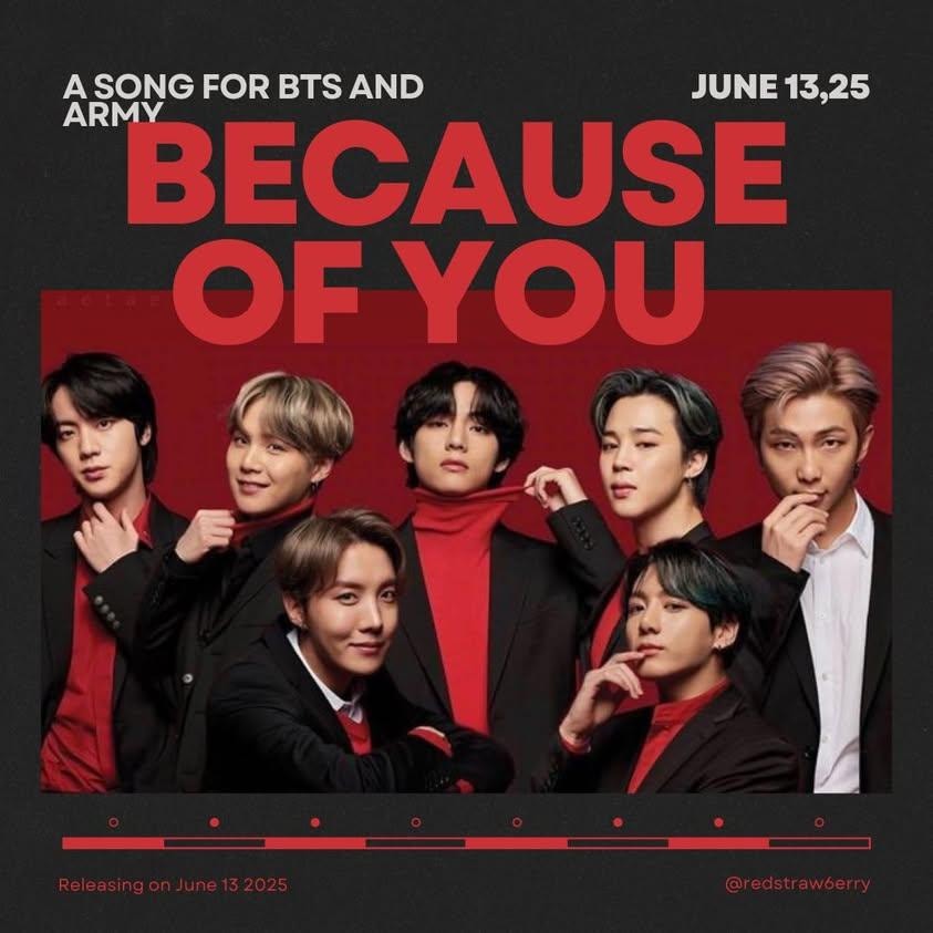 BTS Community Post - A song for BTS from army 🫶😇 #becauseofyou