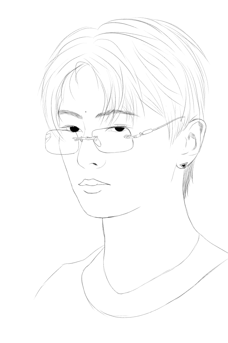 ENHYPEN Community Post - I tried to draw Jay, it didn't turn out very well but I'm really not ...