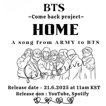 BTS Community Post - HOME a song from ARMY to BTS 💜 #projecthome