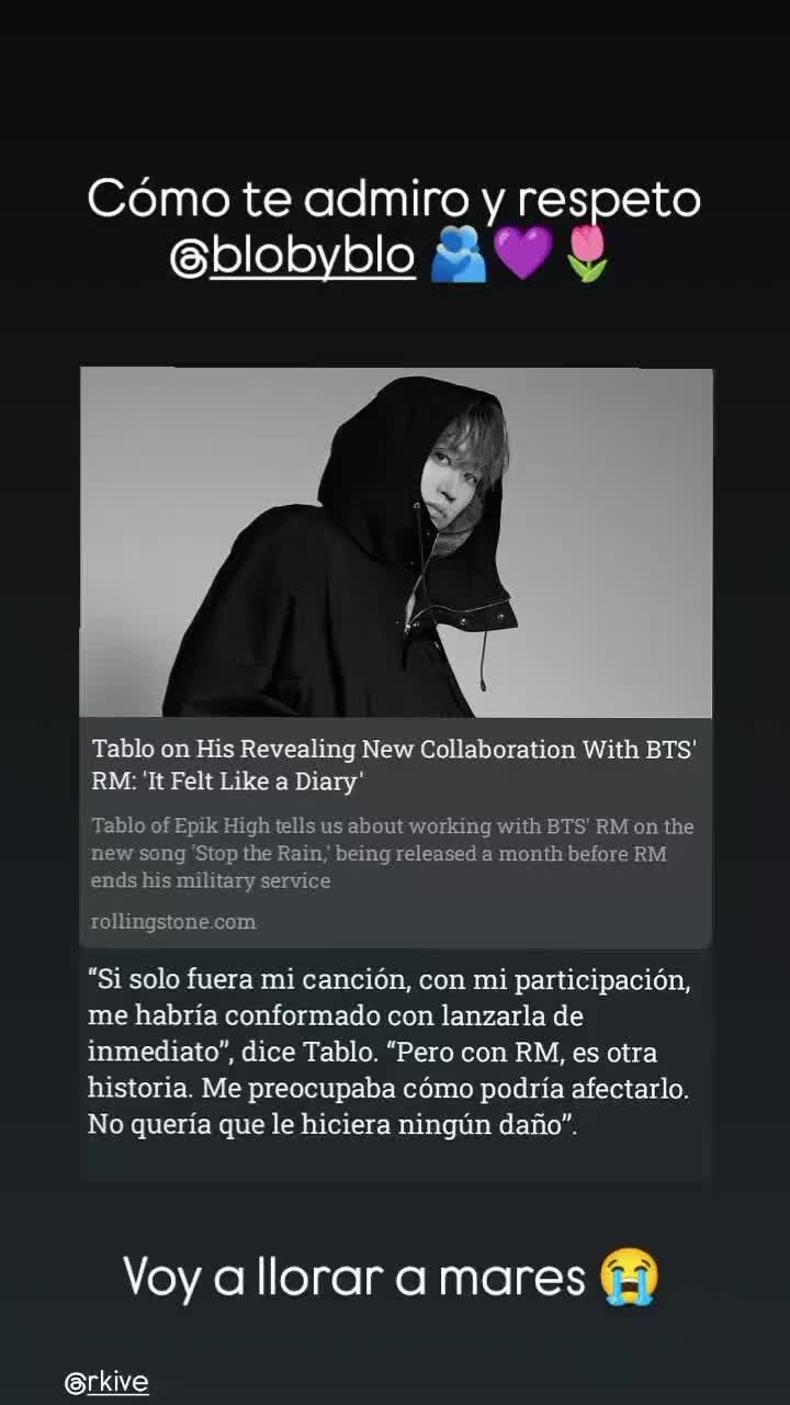 BTS Community Post - STOP THE RAIN OUT TODAY STOP THE RAIN IS COMING RM IS COMING #TABLOxRM #STR ...