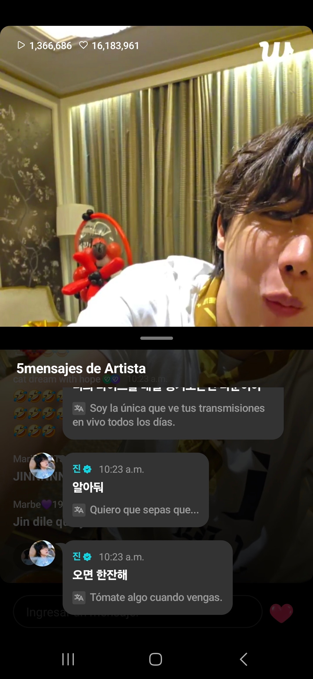 BTS Community Post - jin siendo jin💜