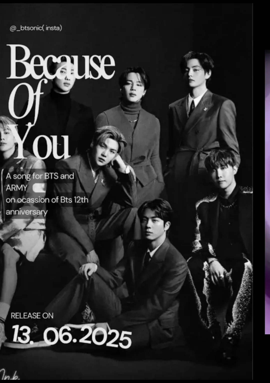 BTS Community Post - A song for BTS and ARMY #becauseofyou