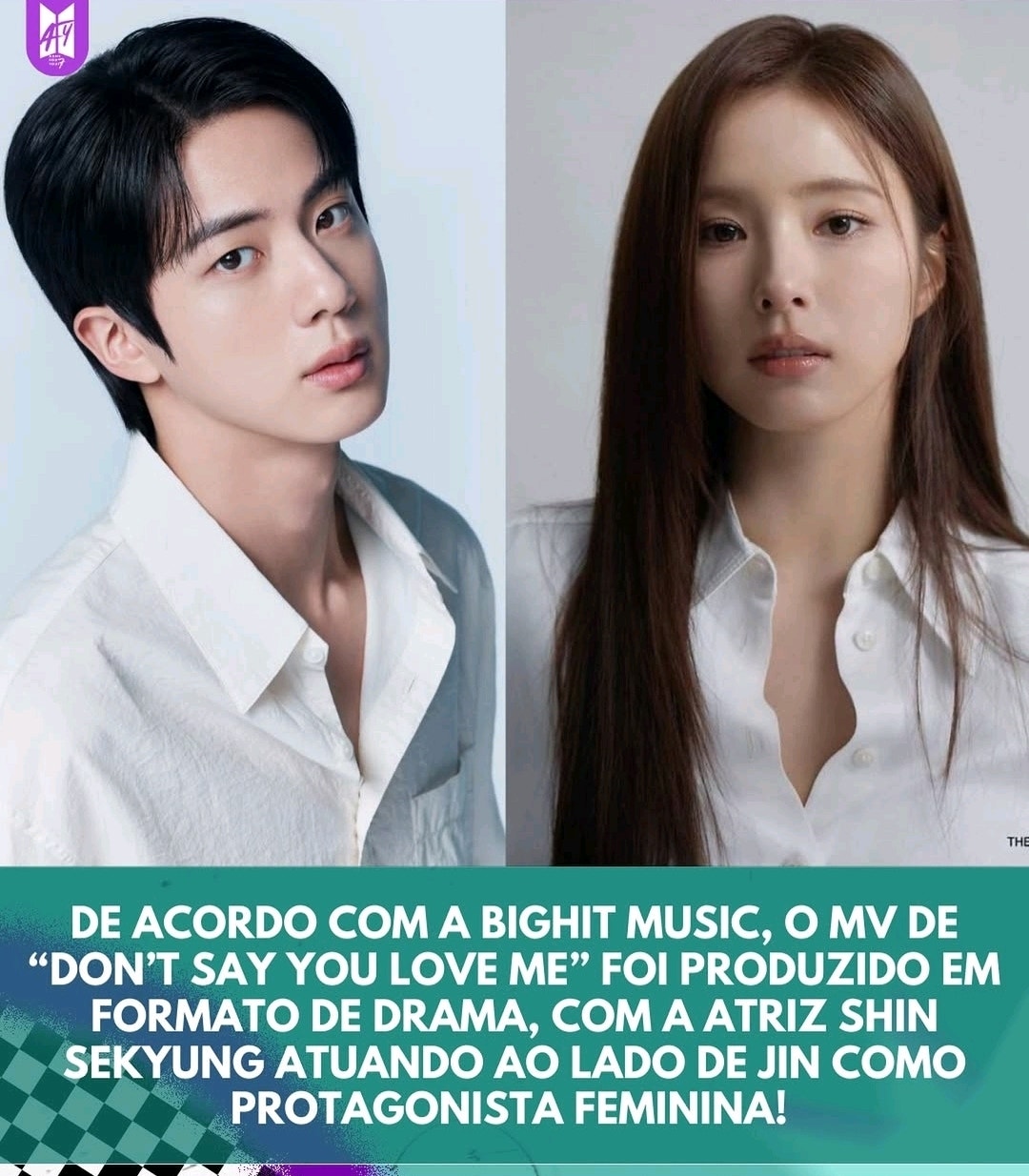 BTS Community Post - Ela é uma mulher tão linda 🥹💜 Estou ansiosa para ver ela e o Jin ...