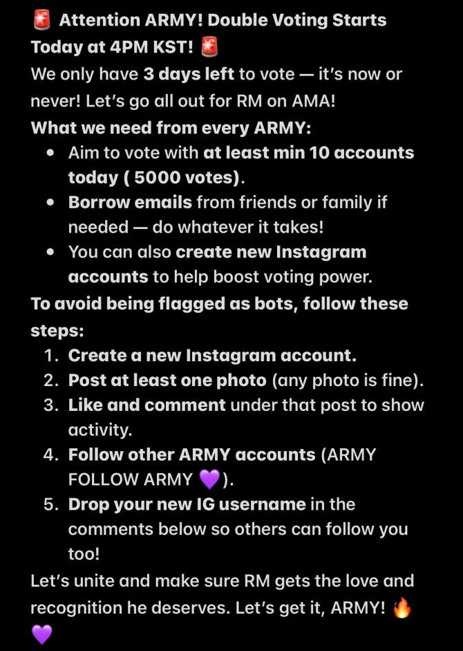 BTS Community Post - ARMY HEAR US OUT Today is the final double voting day, means we need to ...
