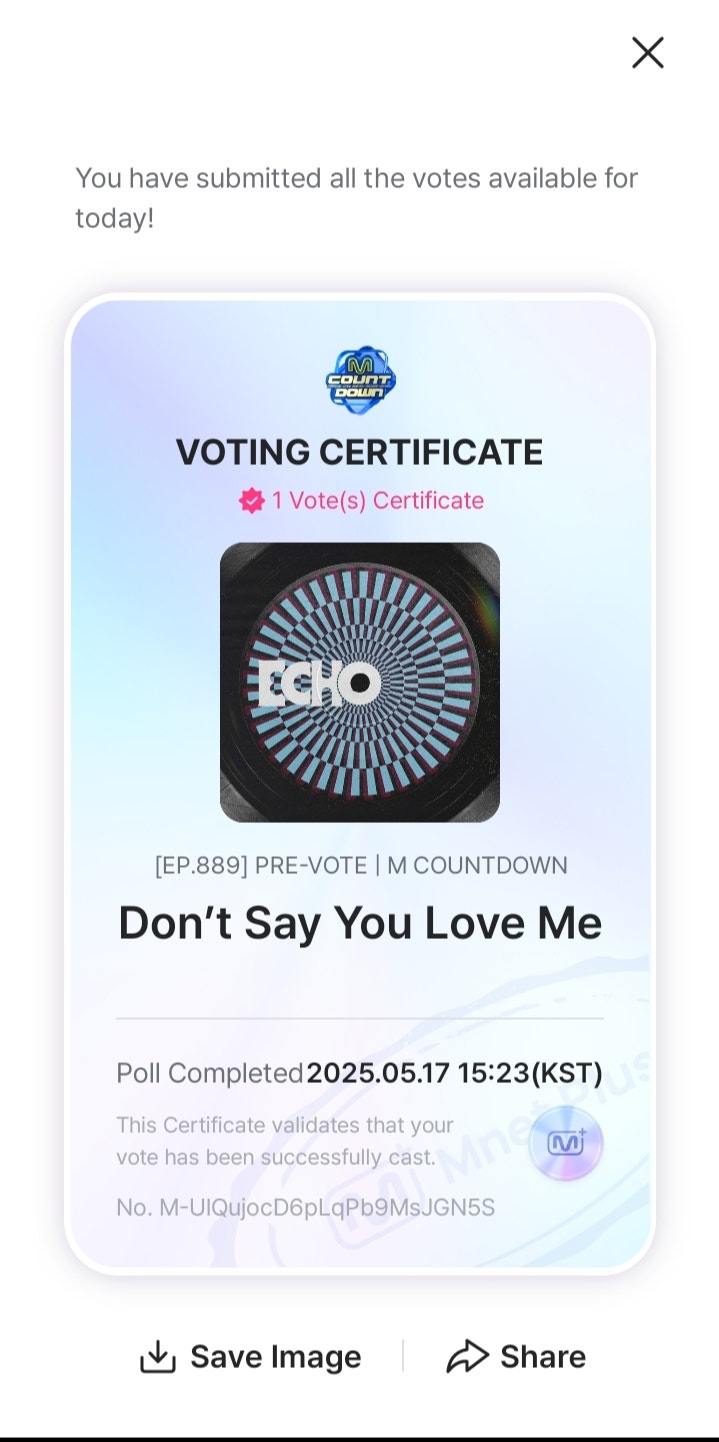 BTS Community Post - ARMY💜... Vote for Jin bro in M countdown.. I Completed my today's voting ...