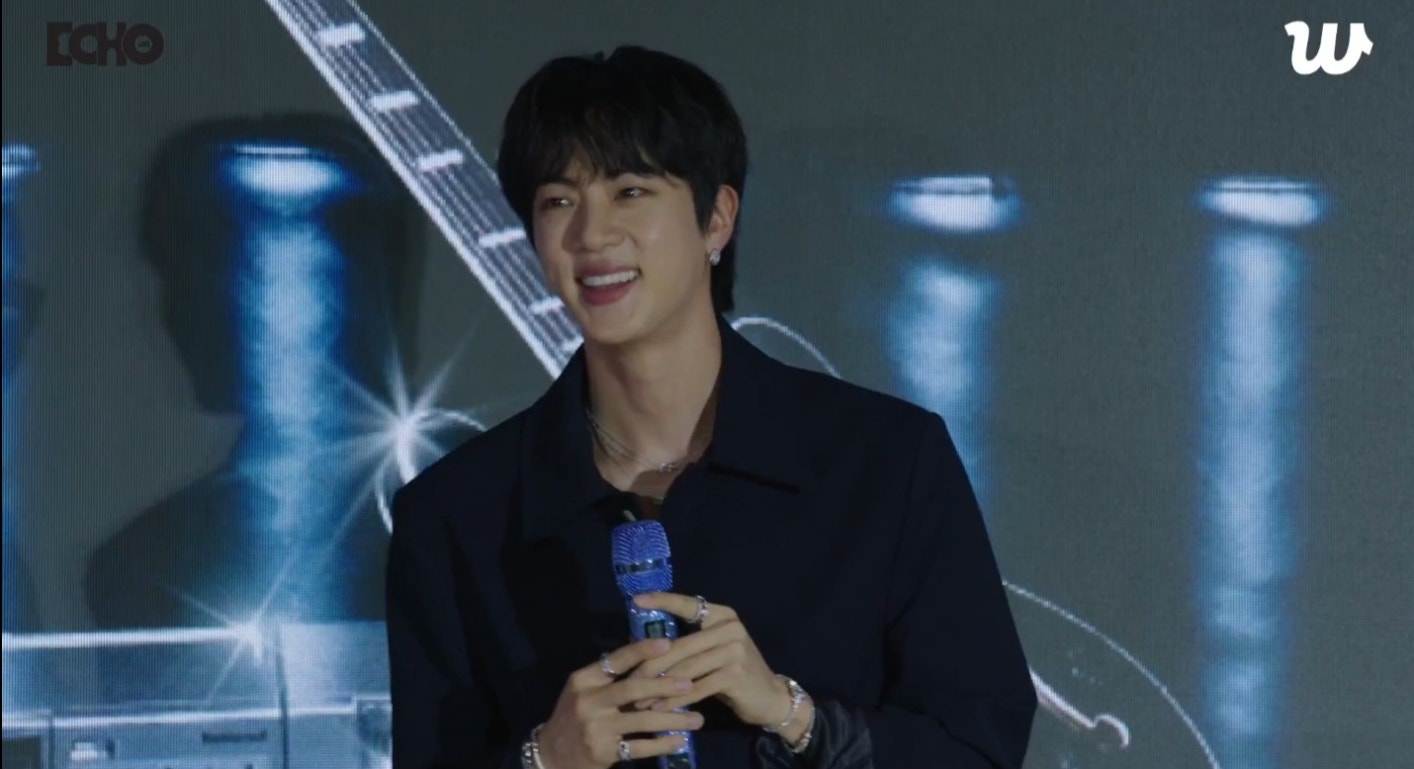 BTS Community Post - Jin outfit and hairstyle looks so rockstar. I LOVE ECHO Jin 🤘💜 I LOVE IT