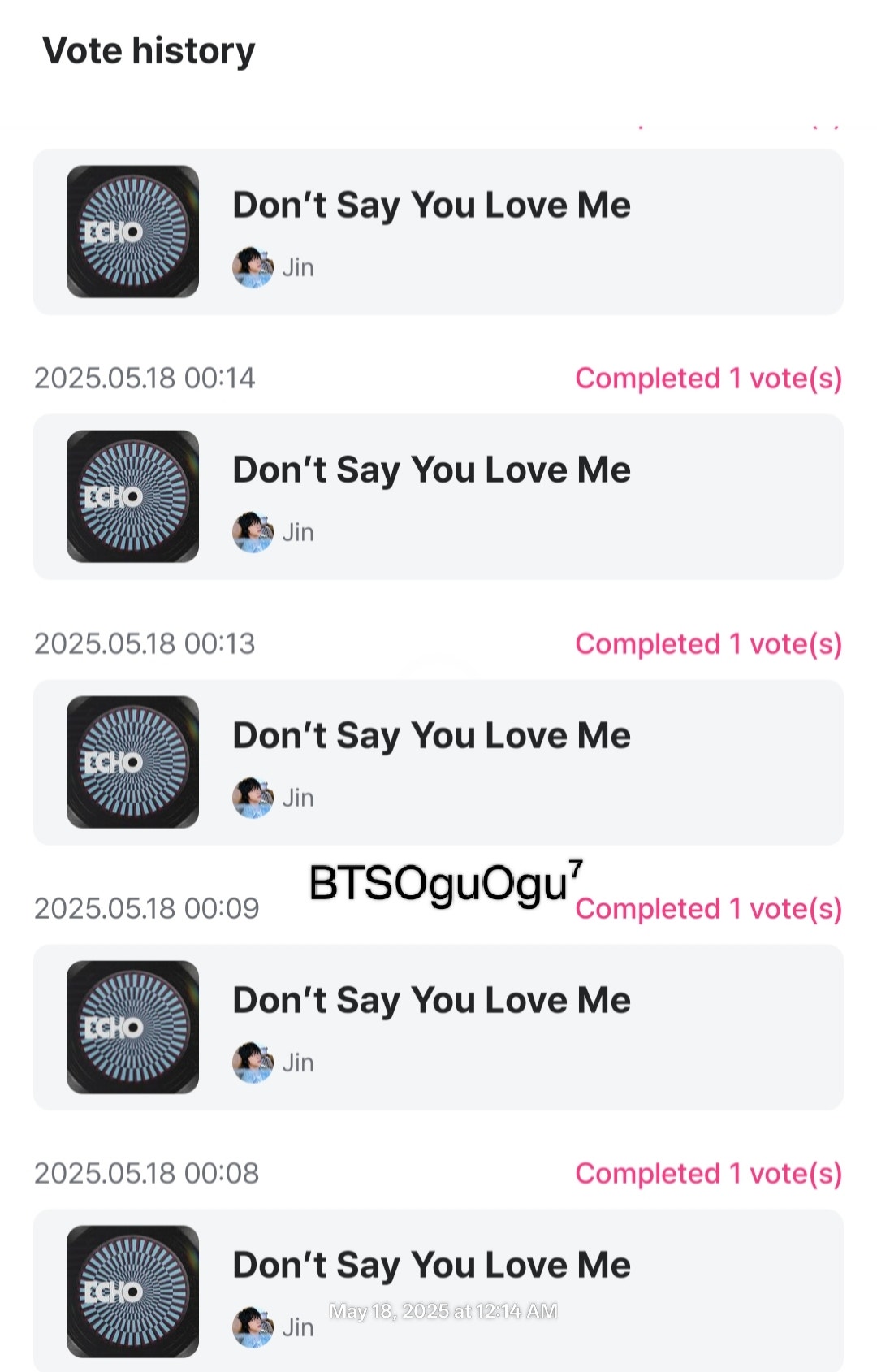 BTS Community Post - [🗳] M COUNTDOWN PRE-VOTE "Don't Say You Love Me" by Jin & "Stop The Rain ...