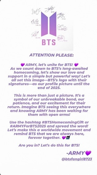 BTS Community Post - #BTSHomecomingGift ARMY, let’s make history ...
