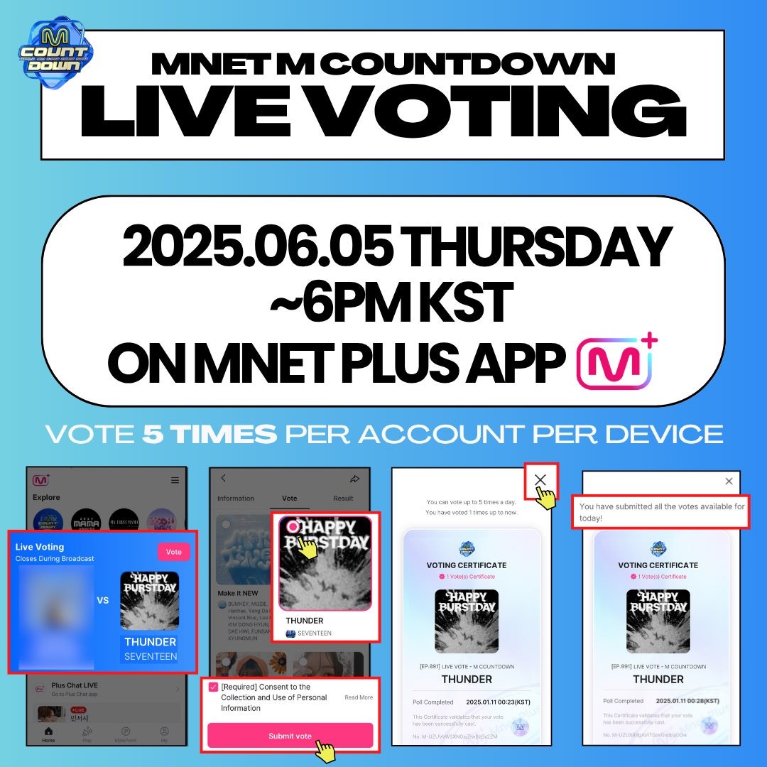 SEVENTEEN Community Post - ⚡ TODAY !! ⚡ ALL EYES ON M COUNTDOWN 📢🚨 ...