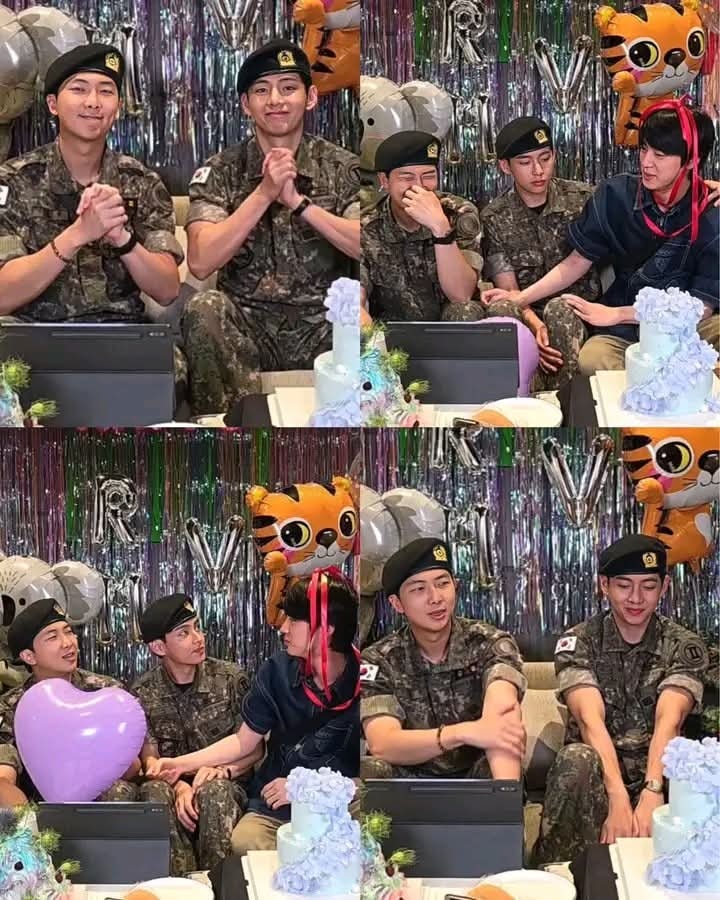 BTS Community Post - Finally my tae tae and joonie come back to home 🎀💌