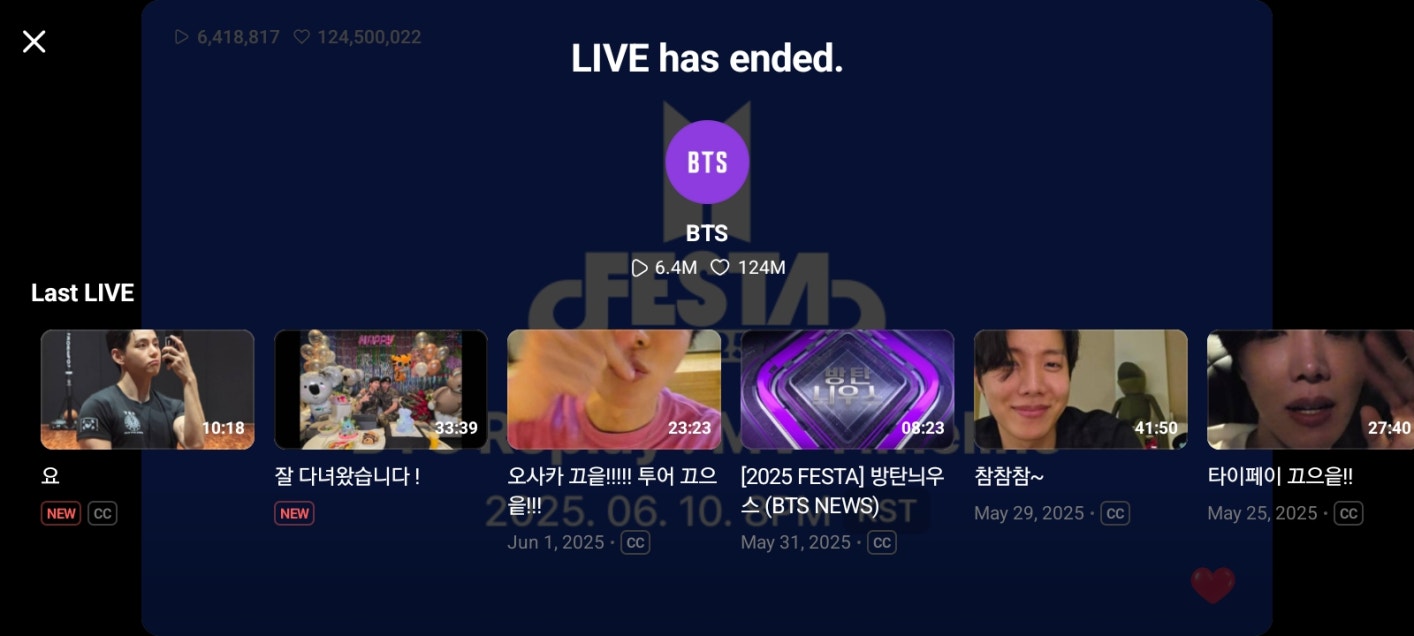 BTS Community Post - انتهى البث 💜💜💜بارت 1